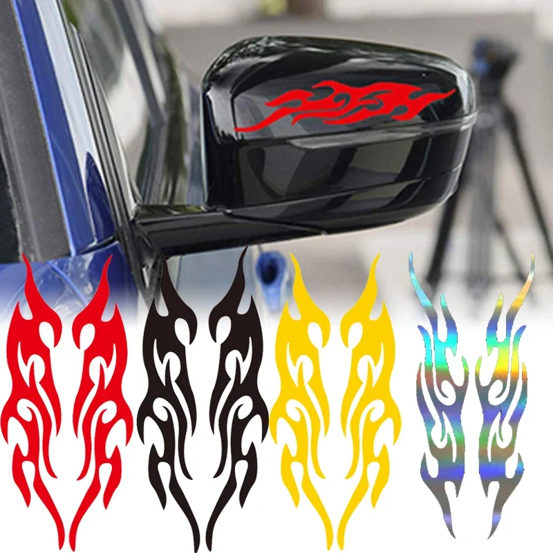 A-Pair-Car-Sticker-Modified-Flame-Car-Stickers-Bumper-Hood-Rearview ...