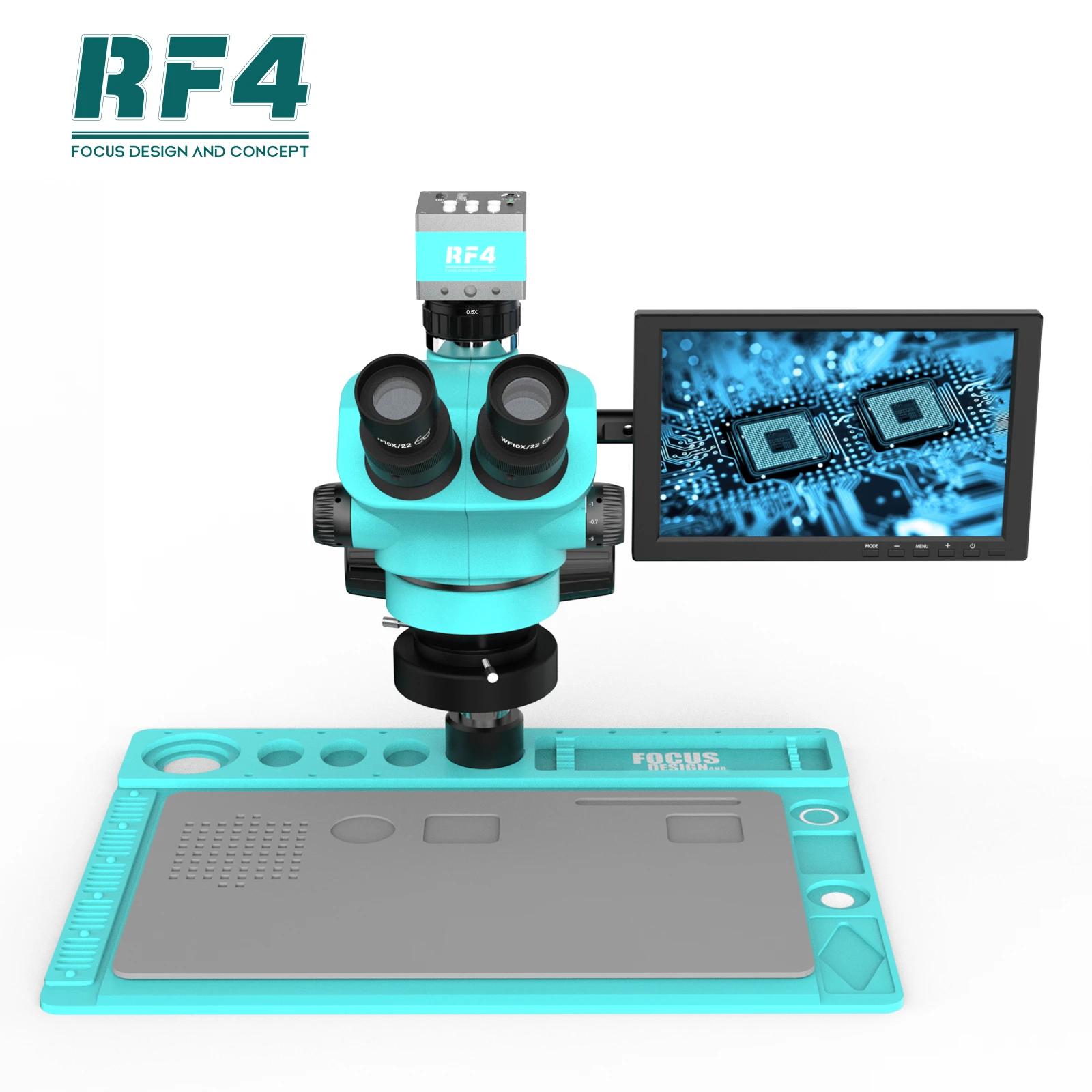 RF4 7 50X Trinocular Industrial Zoom 2K HDMI Camera Electronic Repair ...