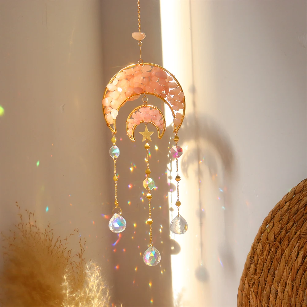 Moon-Natural-Stone-Crystal-Light-Collection-Pendant-Durable-Hangable ...