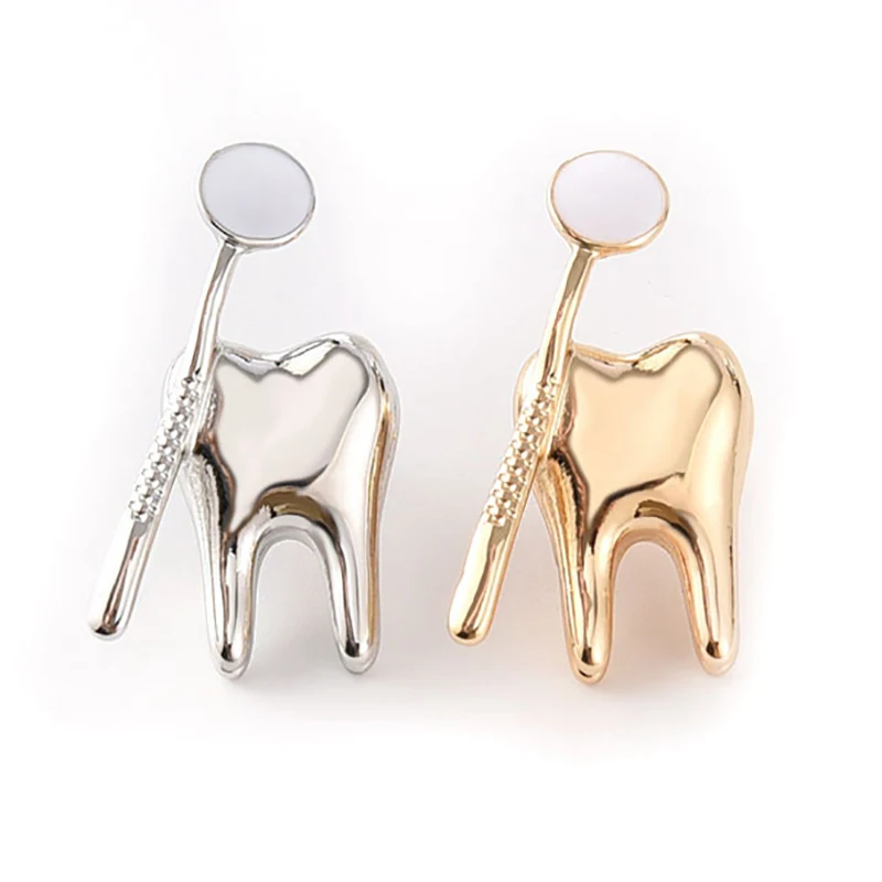Classic-Fashion-Golden-Tooth-Shape-Cute-Medical-Brooch-Pin-For-Doctor-Nurse-Lapel-Backpack-Badge ...