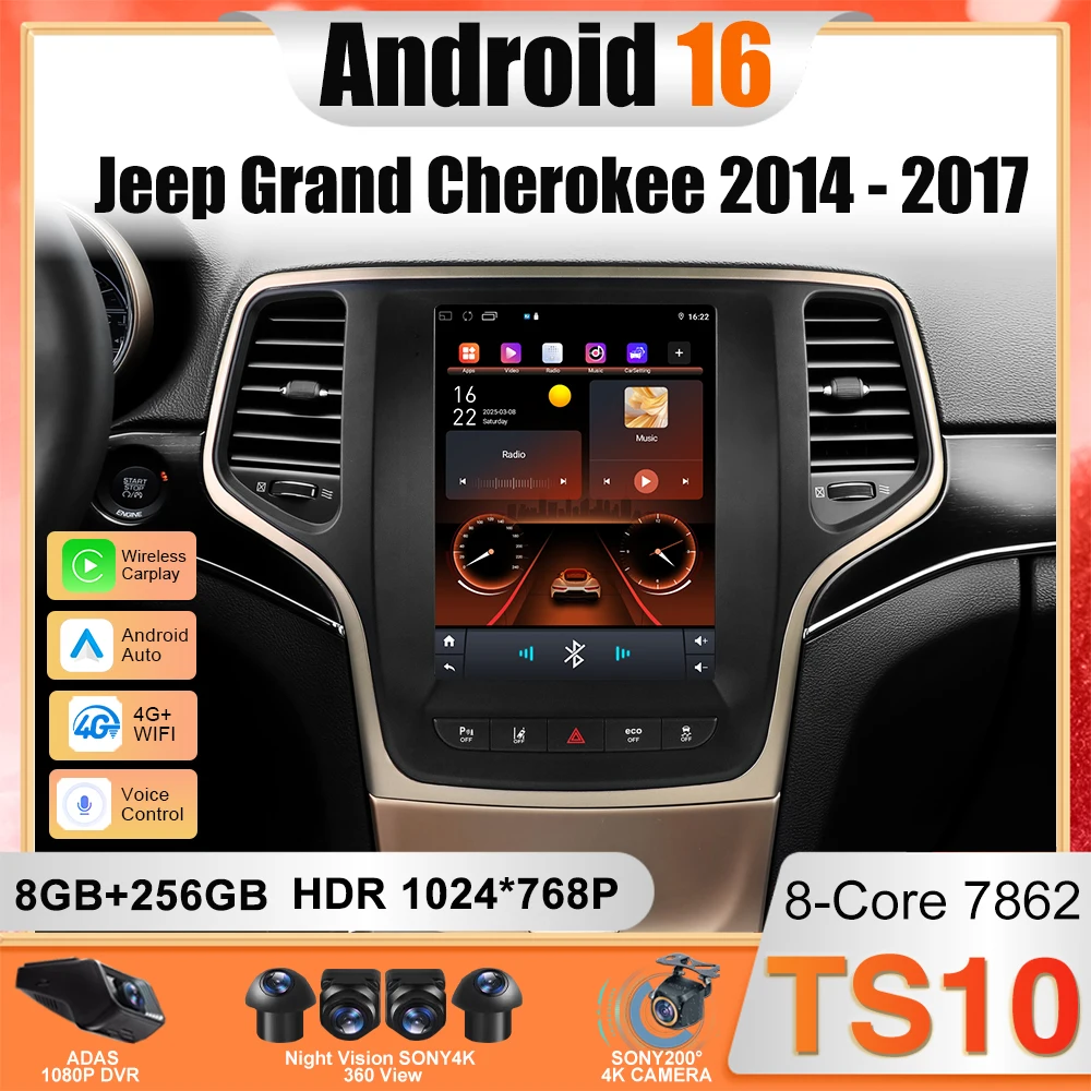 Radio de coche Android 16 para Jeep Grand Cherokee 2014 - 2017 ...