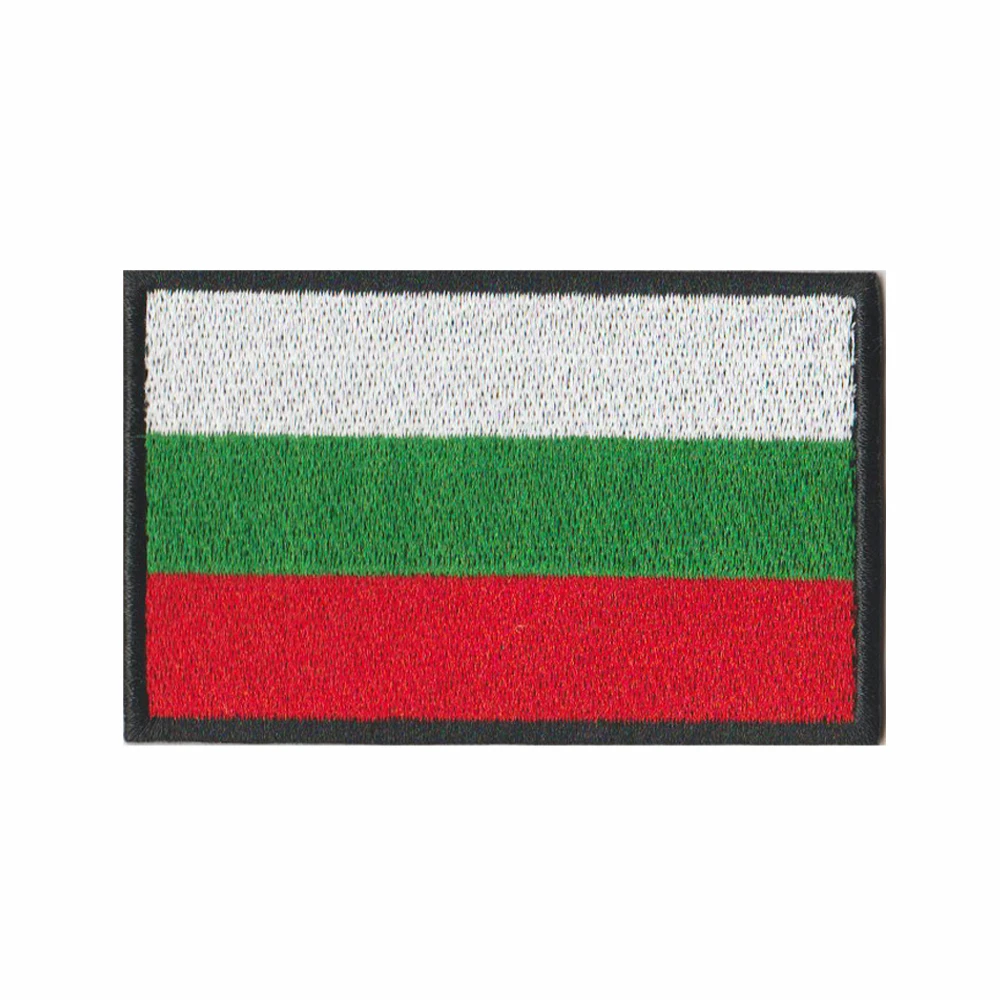 1pc Bulgarian Flag Bulgaria Armband Embroidered Patch Hook & Loop Or Iron On Embroidery Velcros ...