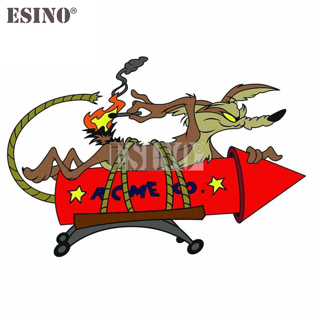 Calcomanía De Vinilo Creativa Funnywile E Coyote Acme Rocket Pegatina