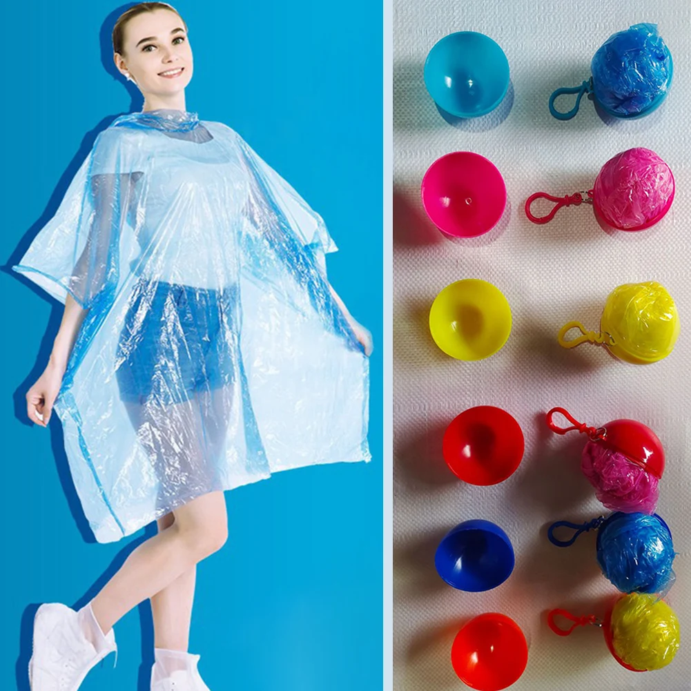 Convenient Portable Rain Ponchos Ball for Adults Disposable Extra Thick ...