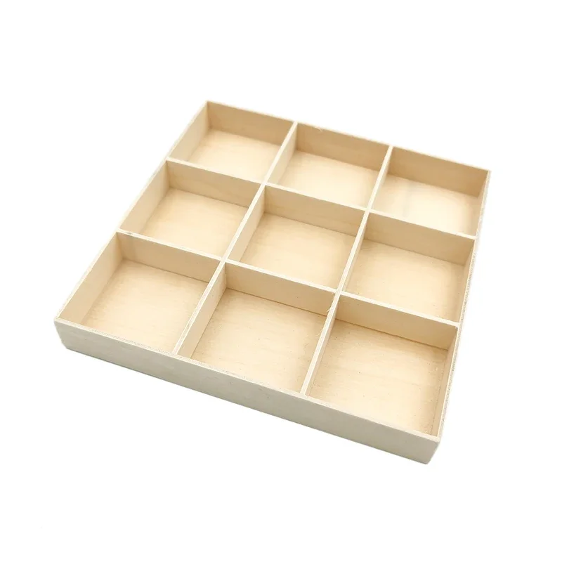 Nine-Grid-Wooden-Box-Storage-Organizer-Craft-Box-Make-Your-Own-Gift-Box ...