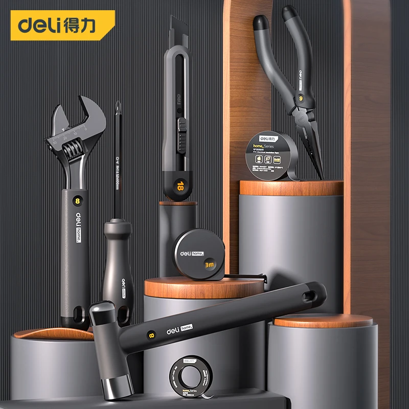 Deli-Black-Hand-Tools-4-6-8-Pcs-Set-Universal-ToolsHousehold-Hand ...