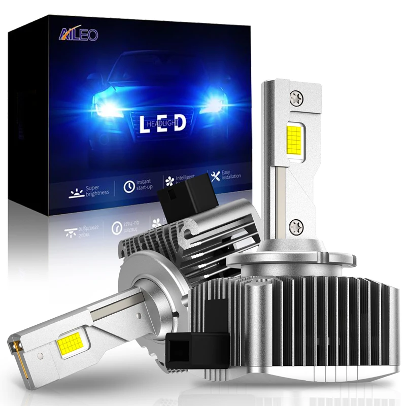 AILEO 터보 D1S Led Canbus 무오류 6500K 화이트 HID D2S D4S D5S D1R D2R D3R, LED 자동차 헤드램프 40000LM 고출력, 신제품 ...