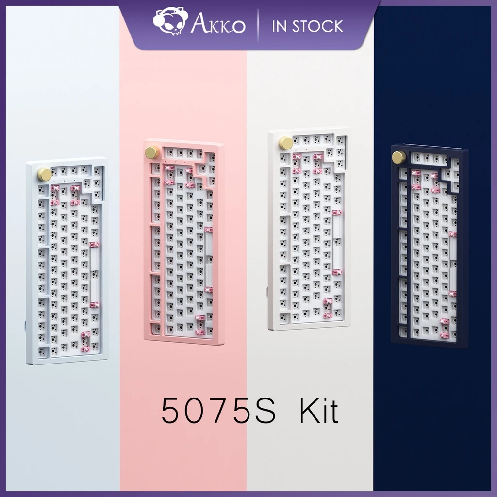 Akko 5075s Kit Diy For Custom Rgb Backlit 5-pin Hotswap Mechanical Gaming Keyboard 75% Layout ...