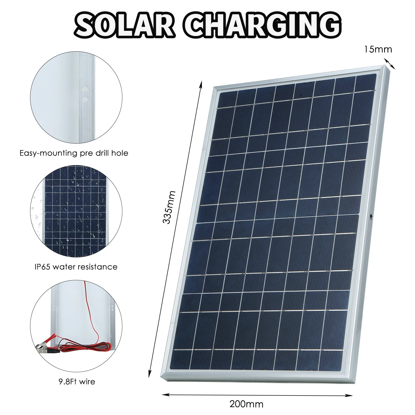 Solar-Panel-18V-Polycrystalline-Silicon-Solar-Charging-Panel-Kit ...
