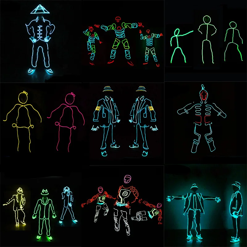 Hot-Flexible-EL-Wire-LED-Glowing-Costume-Performence-Stage-DJ-Dance ...