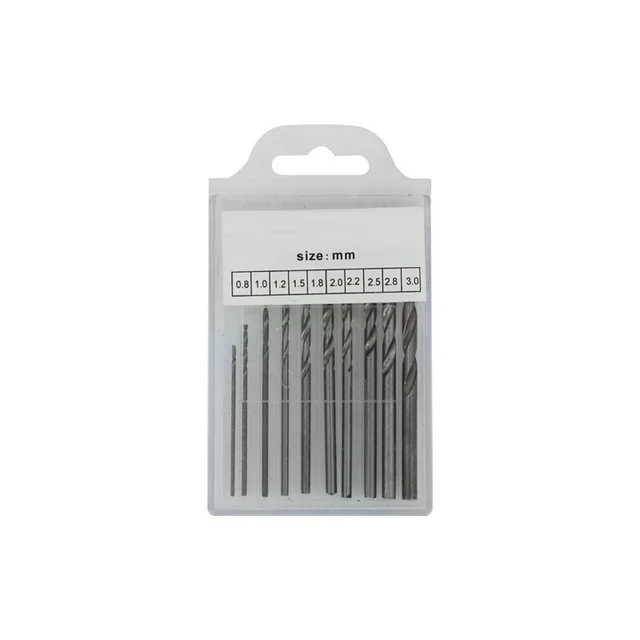 Mini Hand Drill With Keyless Chuck+10Pcs 0.8mm-3.0mm HSS Drill Bits For ...