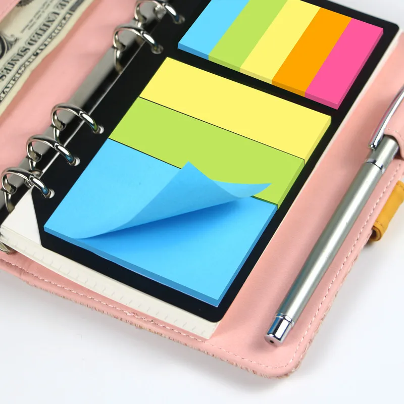 A6-Sticky-Notes-Planner-Schedule-6-Holes-Binder-Dairy-Memo-Divider ...