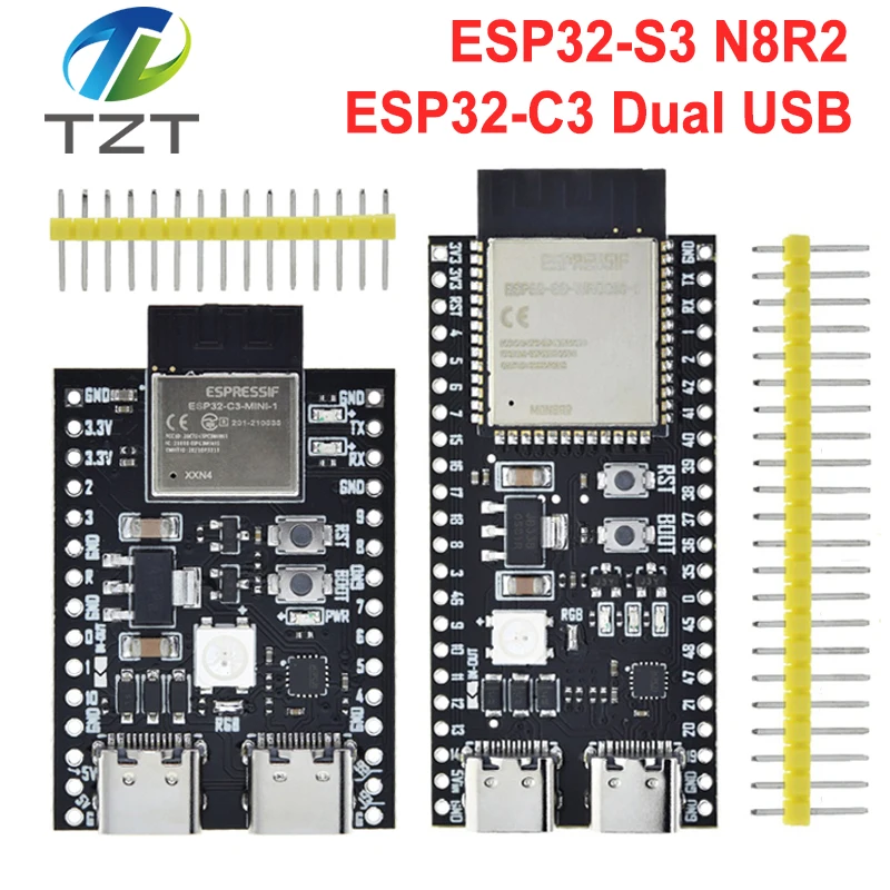 Placa de desarrollo Dual tipo C, ESP32 S3, ESP32 C3, ESP32 C3 DevKitM 1, N8R2, ESP32/ESP32 C3 ...