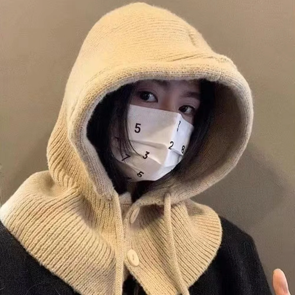 Winter-Balaclava-Hats-For-Women-Unisex-Knitted-Hooded-Caps-Outdoor ...