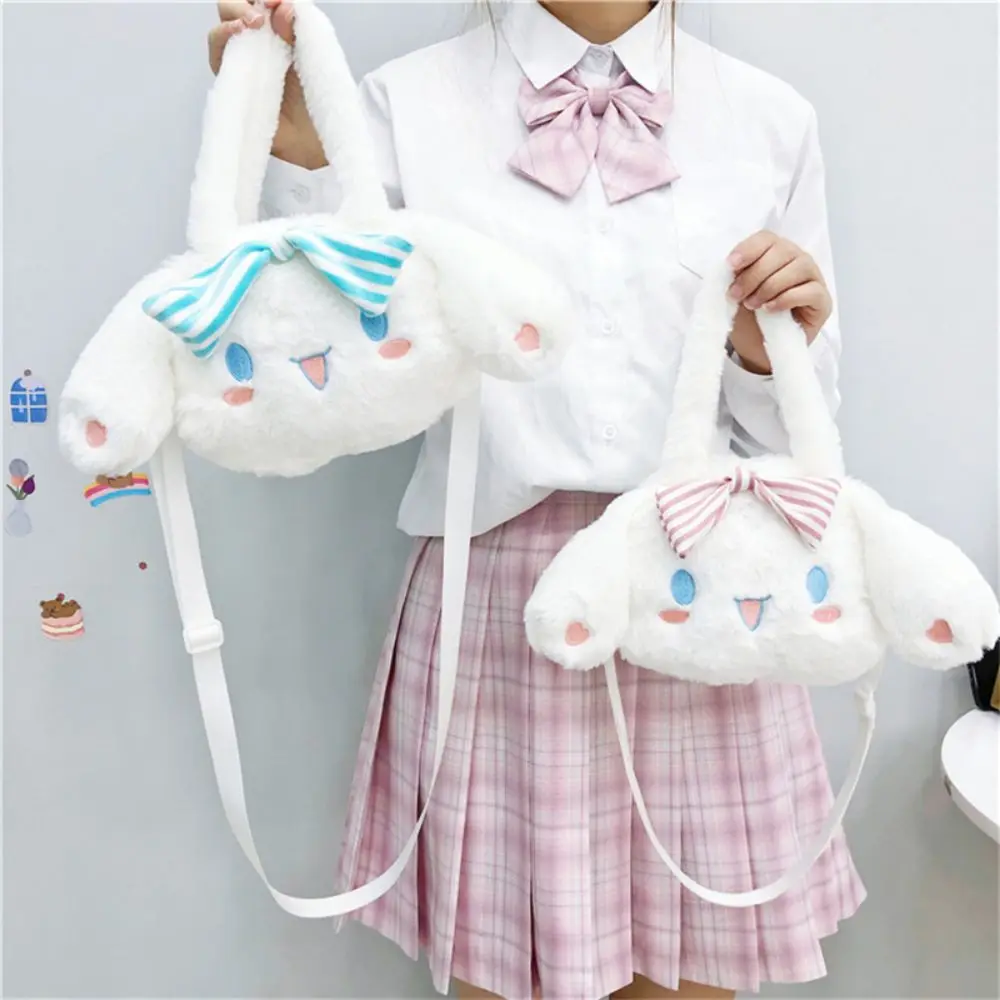 Anime Sanrio Bag Kawaii Plush White Cinnamoroll Soft Stuff Handbag ...