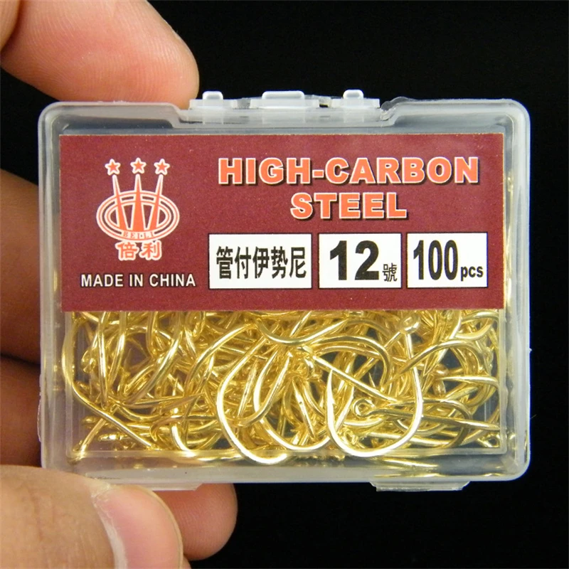 100pcs-lot-High-Carbon-Steel-3-12-golden-Fly-Fishhooks-Fishing-Hooks ...