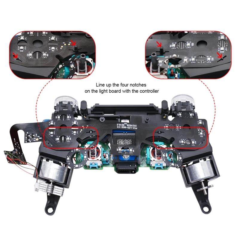 For-Wireless-Controller-LED-Light-Board-DIY-Button-Analog-Joystick-LED ...