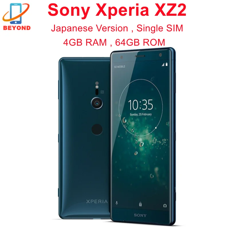 Sony Xperia XZ2 64GB ROM 4GB RAM versão japonesa Single SIM Original 5.7 "IPS LCD Snapdragon 845 ...
