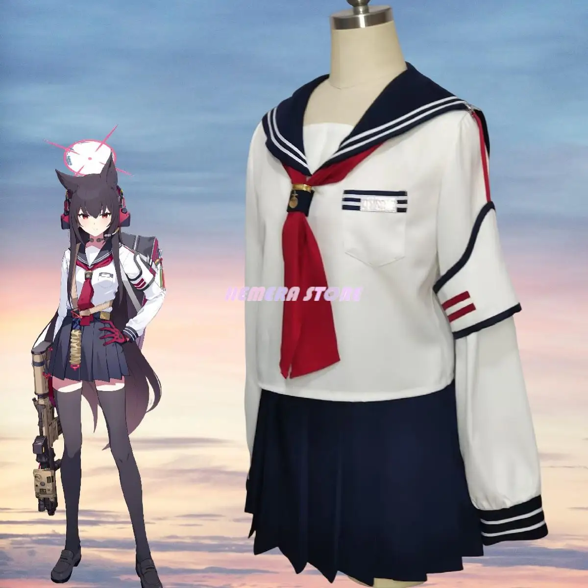 Yukino-Game-Blue-Archive-Cosplay-Costume-Fox-Team-Cosplay-Dress-Sailor ...