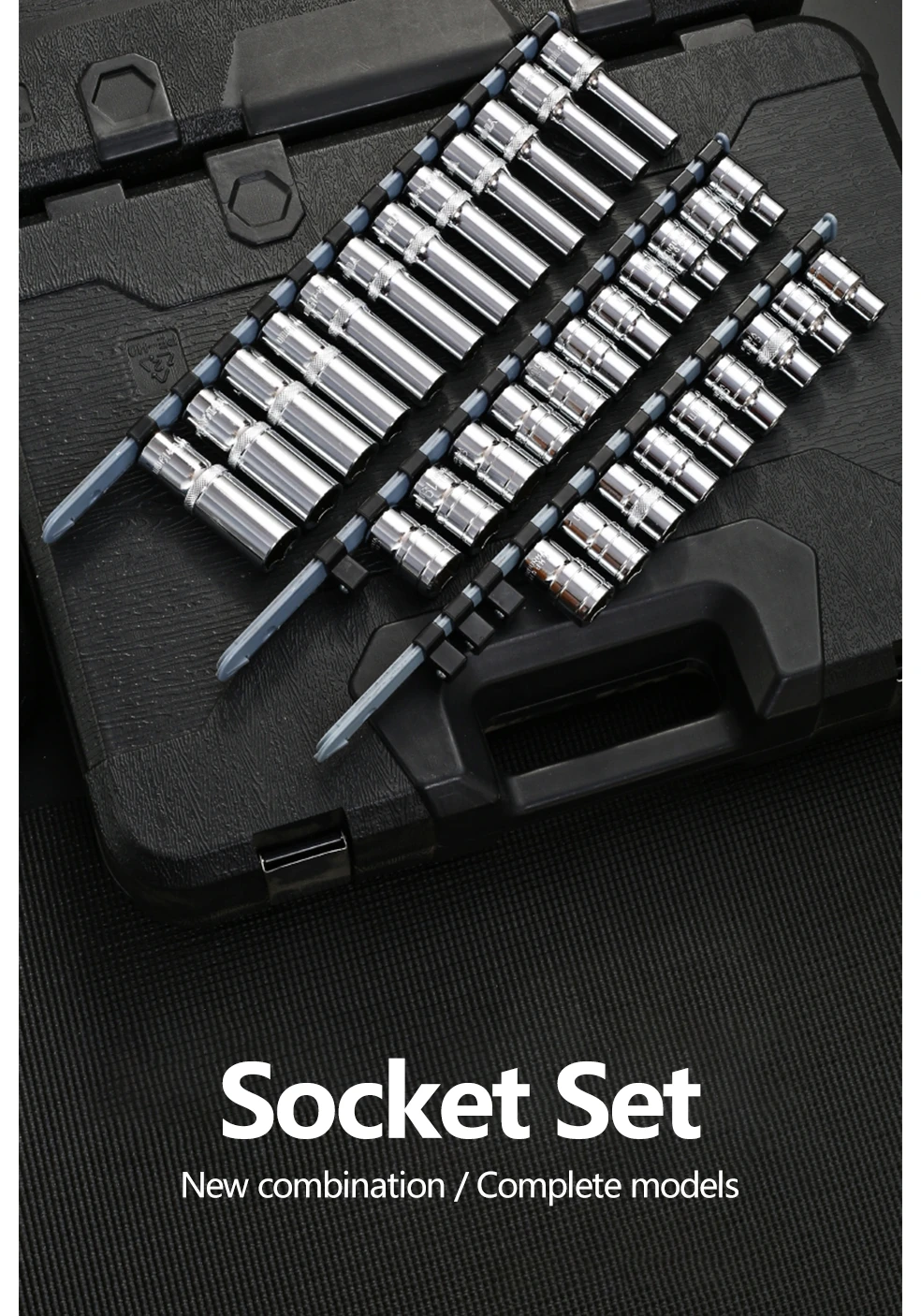 Cle a cliquet,Jeu de têtes de clé à douille hexagonale pour cliquet, 1 ...