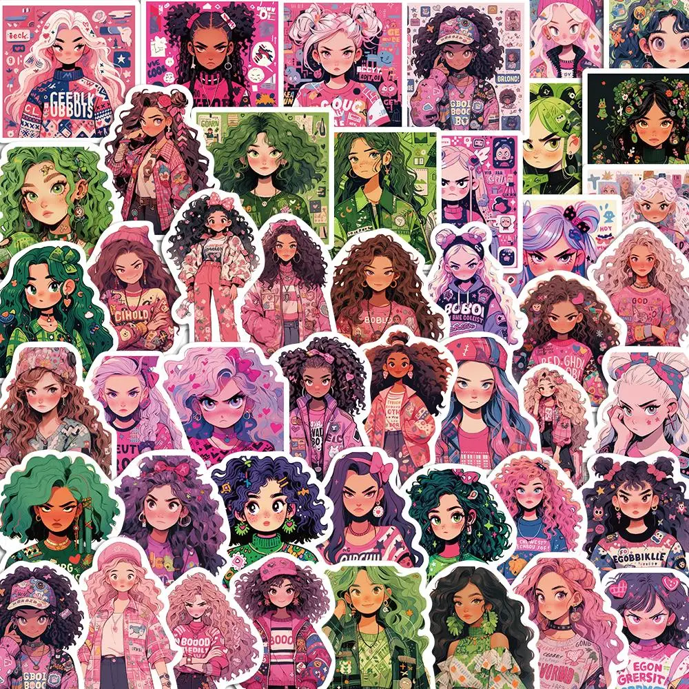 10-50PCS-INS-Style-Girls-Angry-Stickers-Kids-Pack-DIY-Skateboard ...