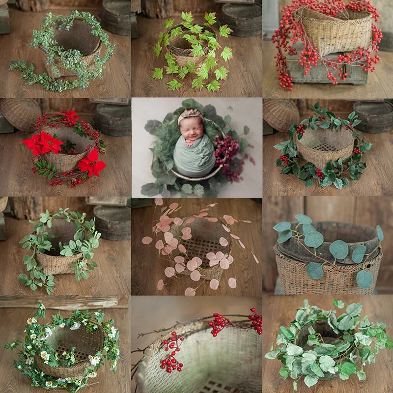 Photoshoot-Props-Green-Plant-Simulation-Pine-Rattan-Vines-and-Imitation ...