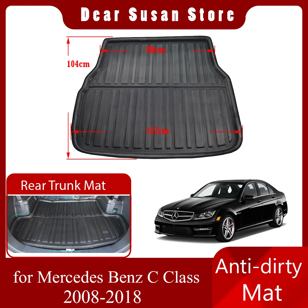 Car Rear Trunk Mat for Mercedes Benz C Class W204 W205 S205 S204 2008 2018 Waterproof Floor Pad Space Boot Carg Cover Accessorie AliExpress