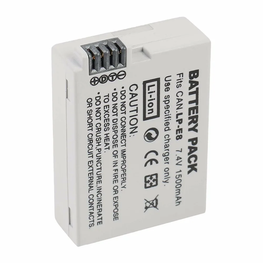 1500mAh-LP-E8-LP-E8-Replacement-Camera-Battery-For-Canon-550D-600D-650D ...