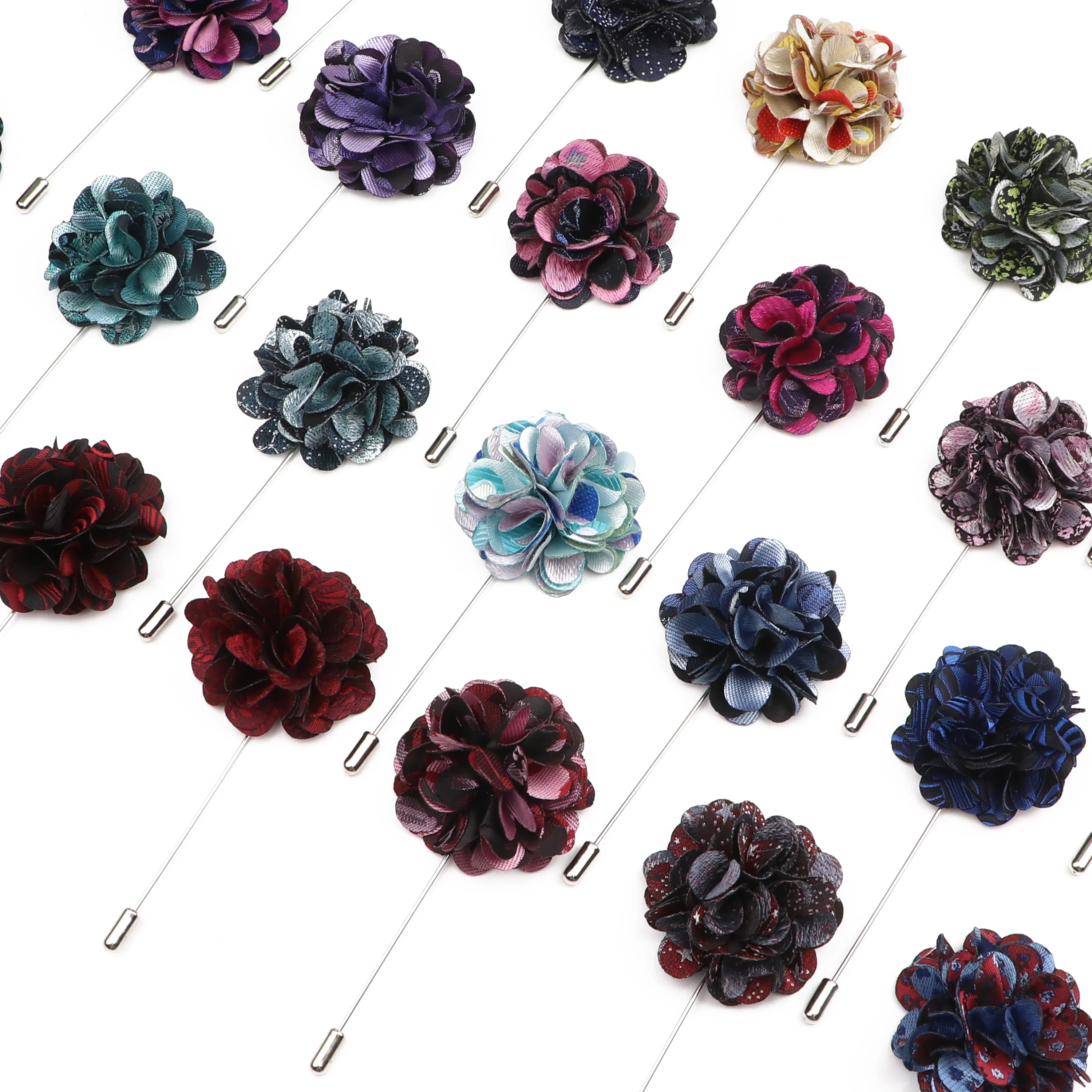 Mens-Suit-Tuxedo-Flower-Lapel-Pin-Rose-Floral-Star-Pattern-Long-Neddle ...