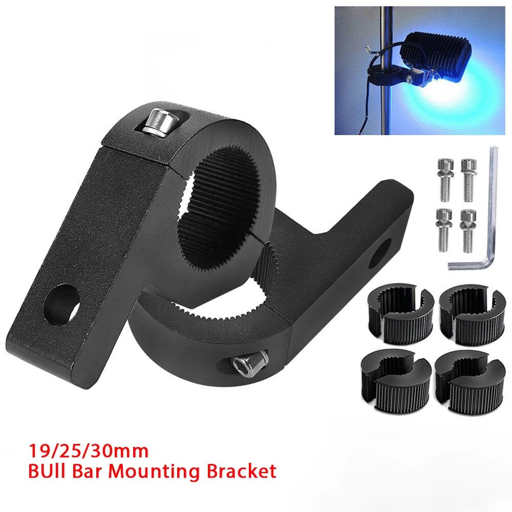 Universal 2x19mm/25mm/30mm Bullbar Pipe Mount Bracket Clamps LED Work ...