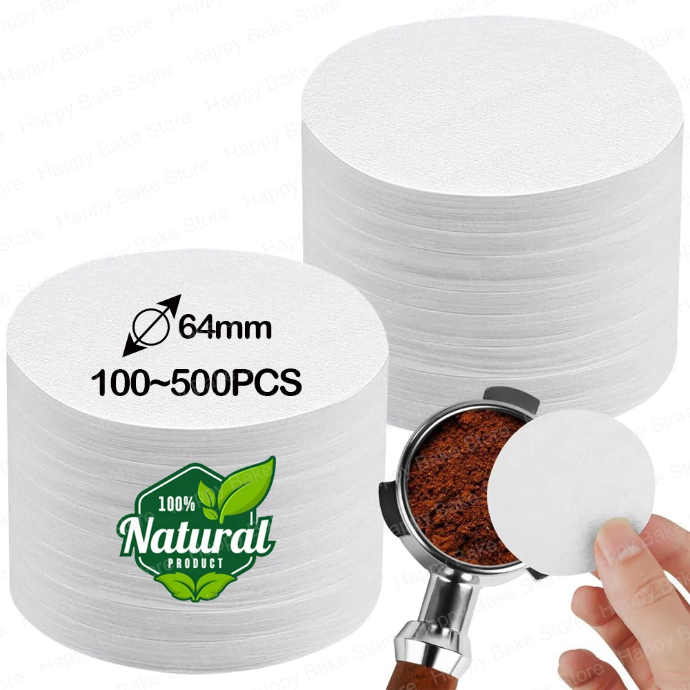 64mm Round Coffee Filters Paper Compatible with Aeropress Coffee Makers ...