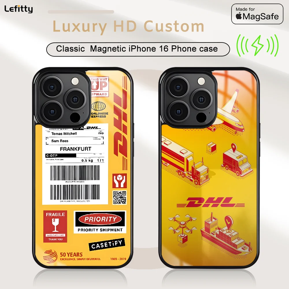 Design D-DHL Phone Case For iPhone 16 15 14 13 12 11 Pro Max Plus Mini ...