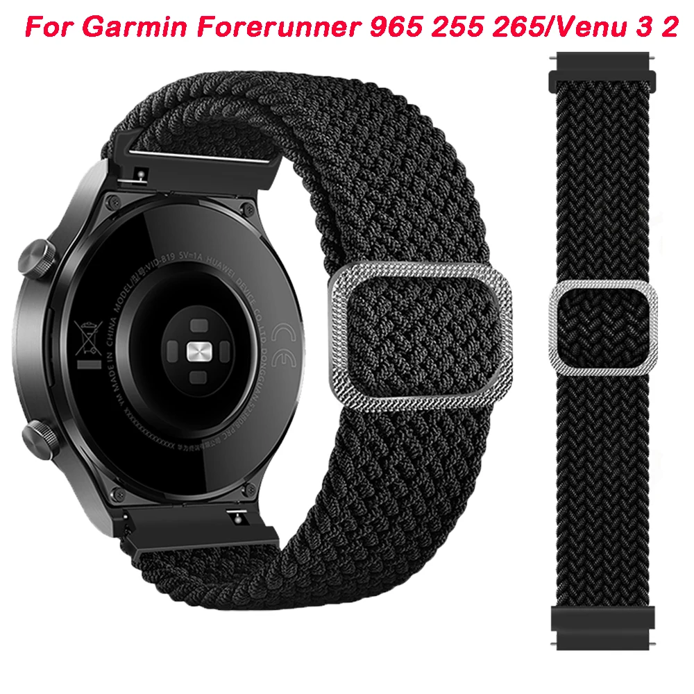 22mm Nylon Strap For Garmin Forerunner 965 745 255 265 Bracelet ...