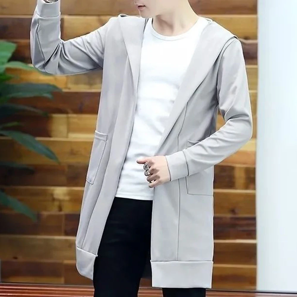 Gabardina-informal-con-capucha-para-hombre-abrigo-largo-sin-g-nero-c ...