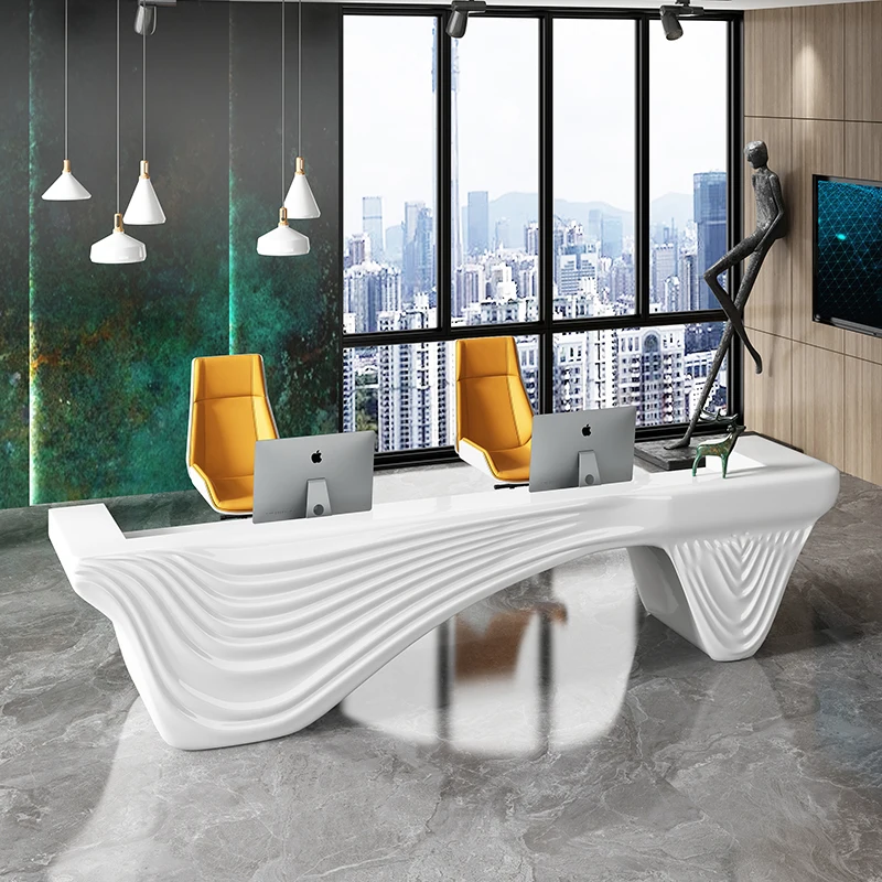 Glass-fiber-reinforced-plastic-paint-front-desk-company-reception-desk ...
