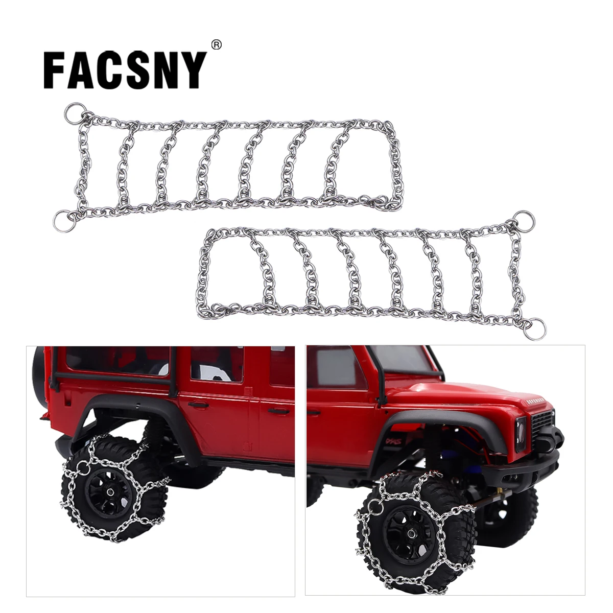 Stainless Steel Tire Snow Chains Anti-skid Chain For 1/18 RC Crawler ...