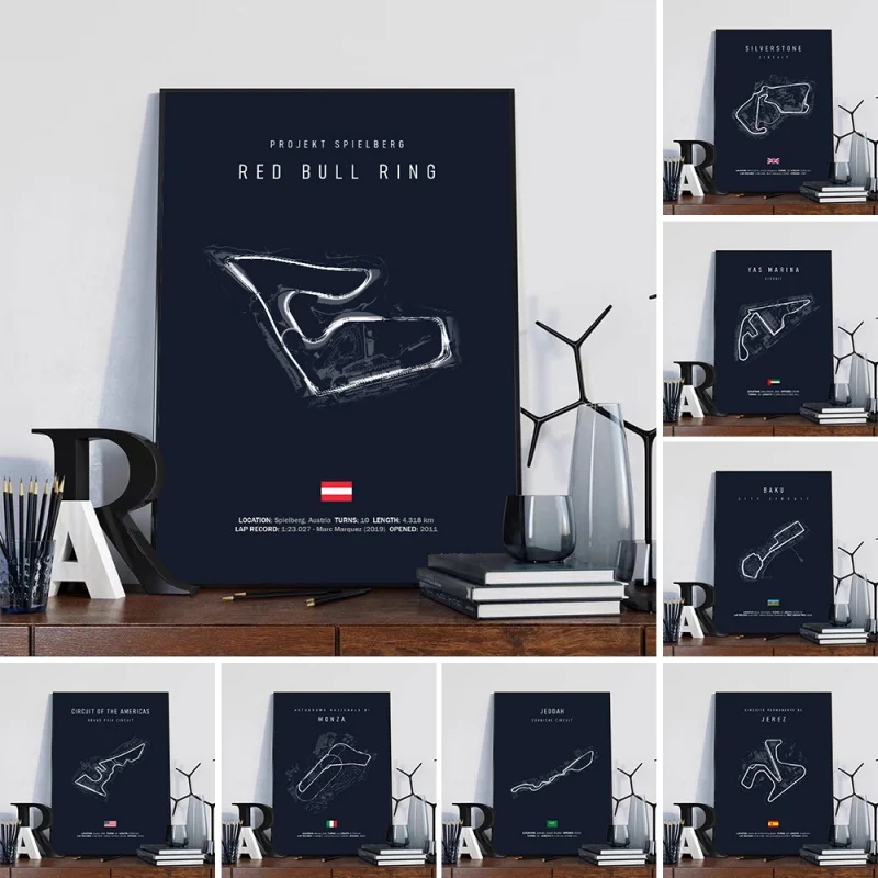 Formula-1-Silverstone-Track-Circuit-Canvas-Painting-Nurburgring-Monza ...