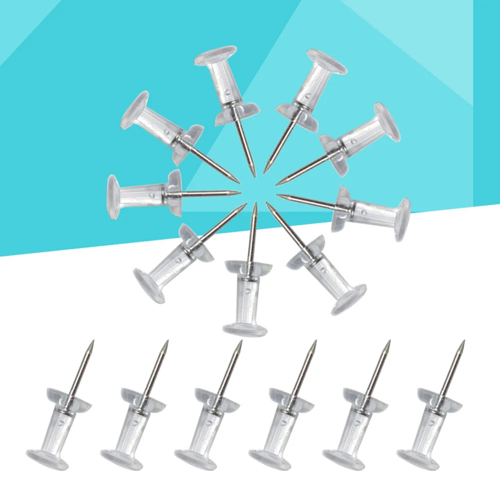 200Db Dekoratív Hüvelykujj Átlátszó Pushpins Térkép Push Tacks Az ...