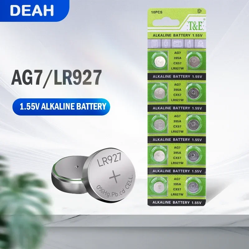 10PCS-AG7-LR927-395-L927F-LR57-SR927-LR926-395A-399-195-Alkaline-1-55V ...