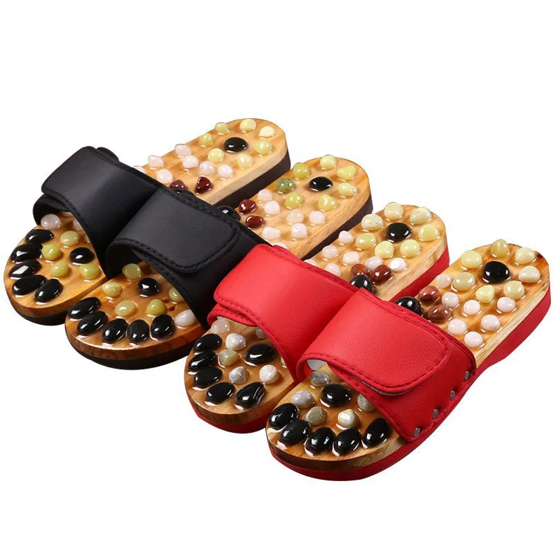 Acupressure-Massage-Slippers-with-Natural-Stone-Therapeutic-Reflexology ...