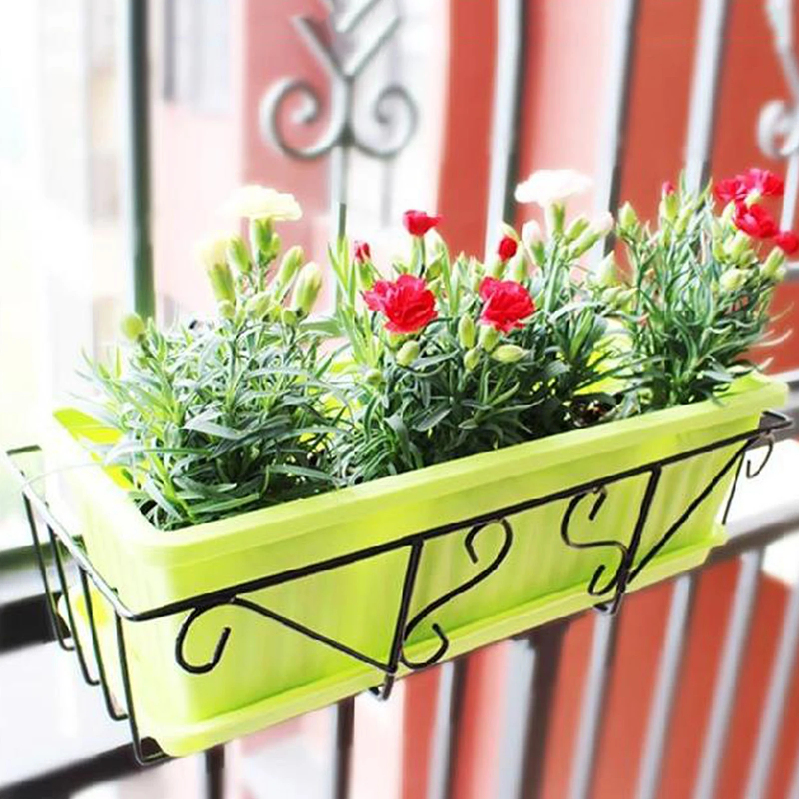 Trough-Holder-Window-Box-Planter-Fences-Or-Railings-Holders-WHite ...