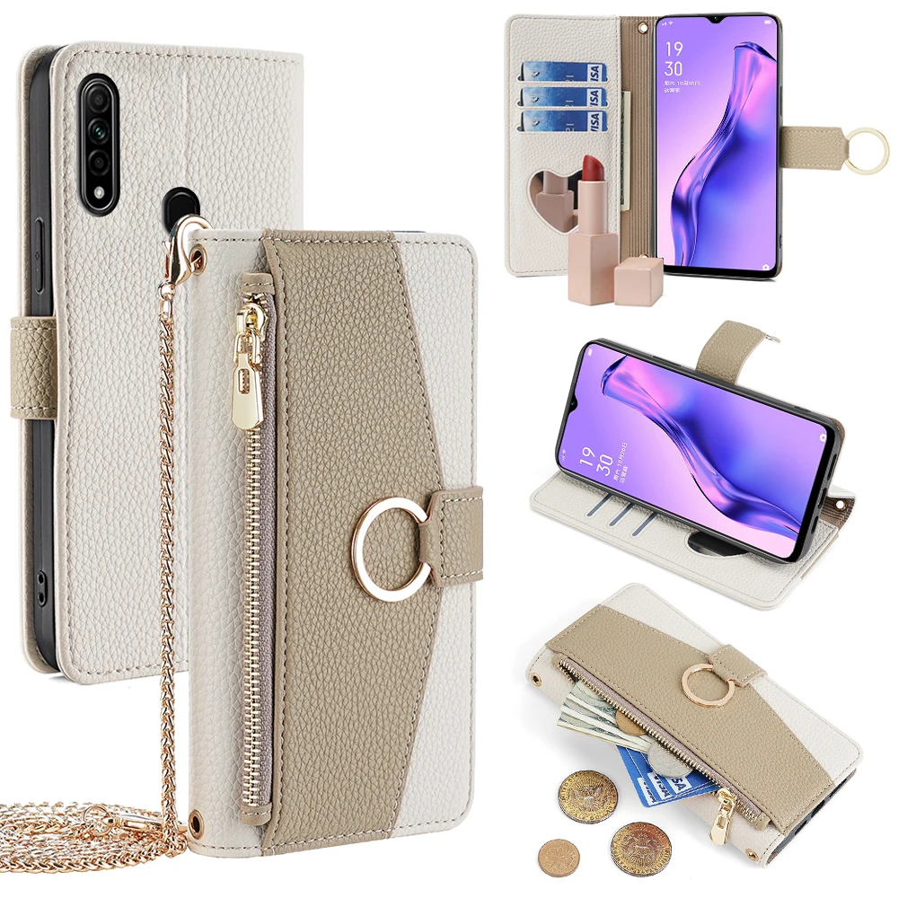 Metal-Chain-Crossbody-Leather-Case-for-OPPO-A95-A94-A1-Pro-A31-A32-A33 ...