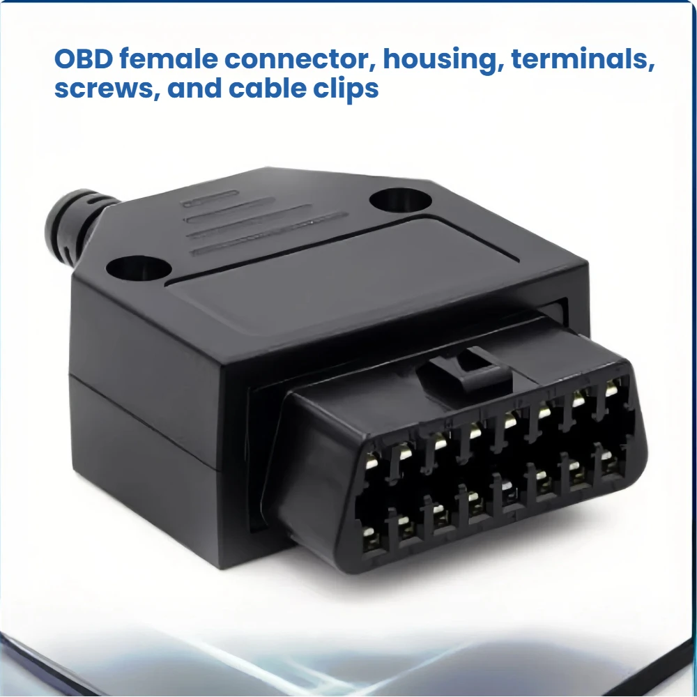 10Pcs OBD2 16 Pin Female Connector OBDII 16pin Connector Adaptor With ...