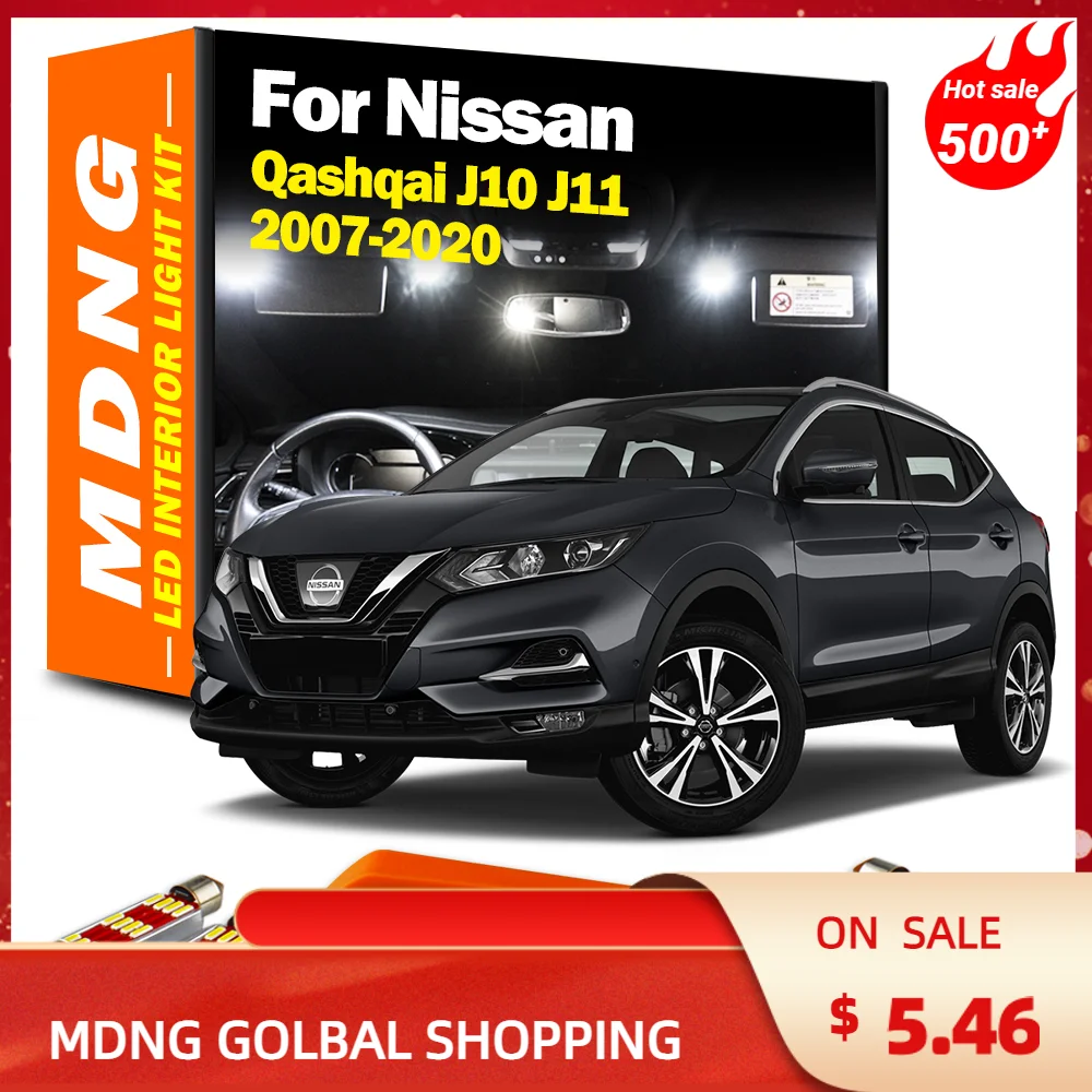 MDNG 11Pcs Canbus LED interni Dome Map Kit luce targa per Nissan ...