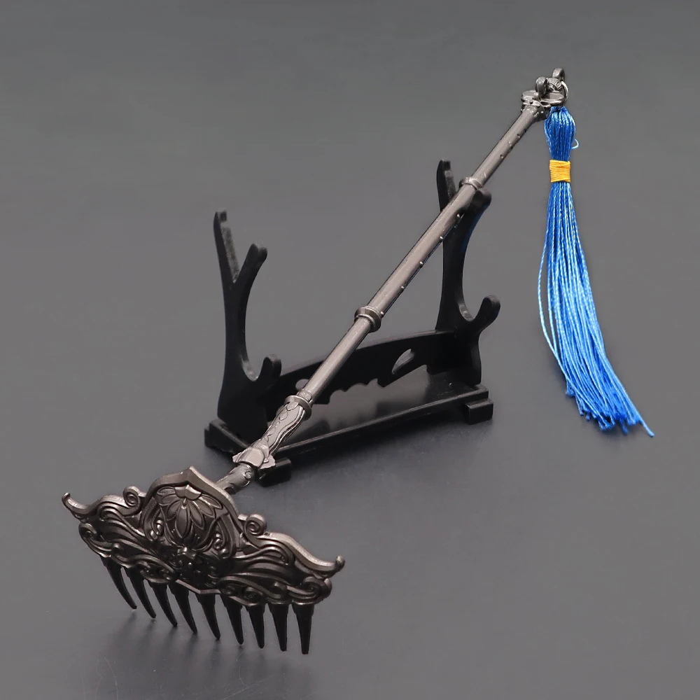 22cm Yojie weapon game surrounding nine-foot Qinjin rake metal weapon ...