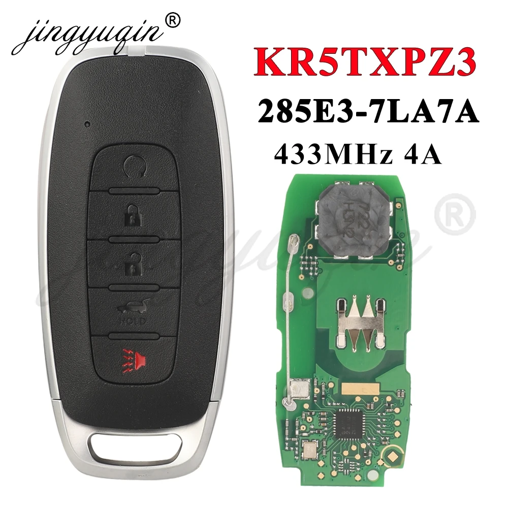 jingyuqin 285E3-7LA7A Smart Remote 5Button Car Key For Nissan ...