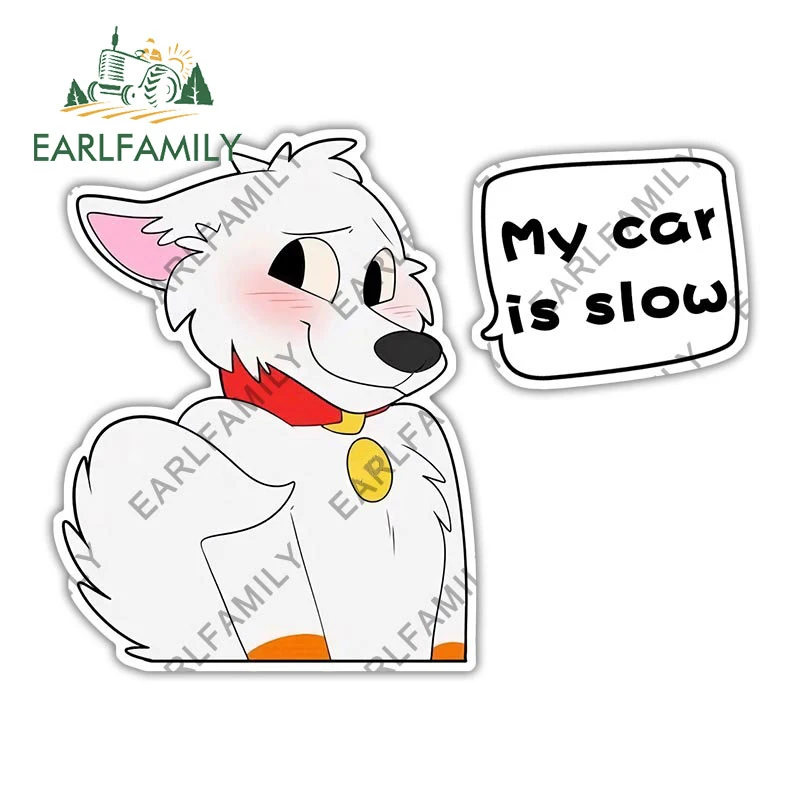 EARLFAMILY 13cm x 10.1cm for Furry My Can Is Slow Car Stickers RV JDM VAN Waterproof Decal ...