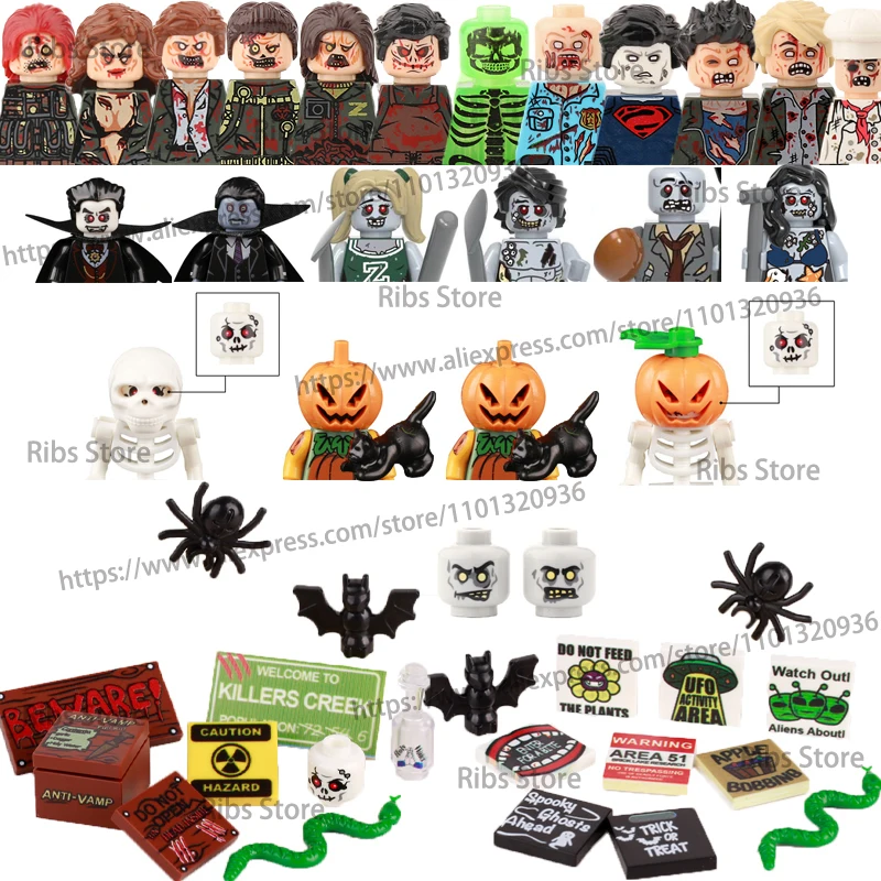 Halloween-Figures-Building-Block-Zombie-Printed-Accessories-Skull-Head ...