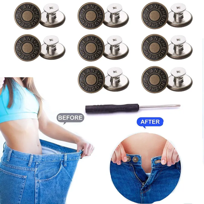 20Pcs-Detachable-Jeans-Screw-Button-Snap-Fastener-Pant-Pins-Nail-Free ...
