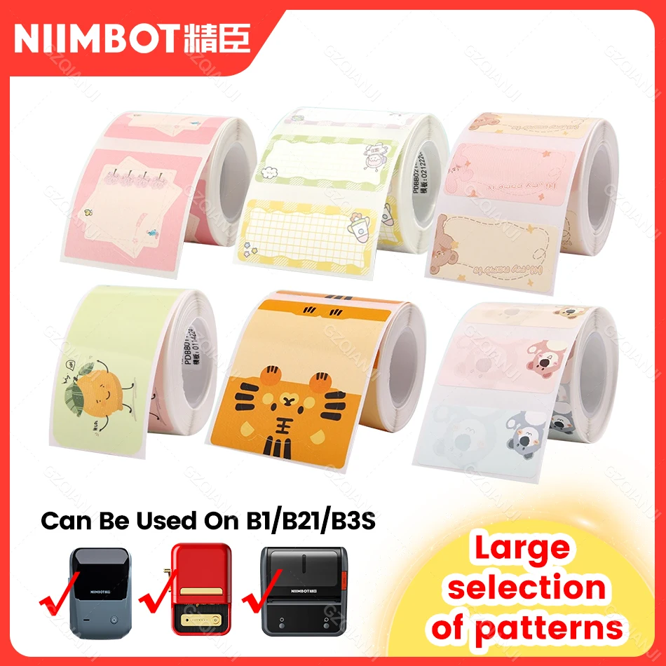 Niimbot-B21-B1-B3S-Printer-Thermal-Label-Adhesive-Sticker-Paper-Roll ...
